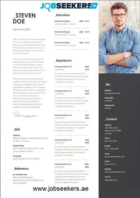 Best CV Format UAE-Dubai CV Writing Samples - Job Seekers